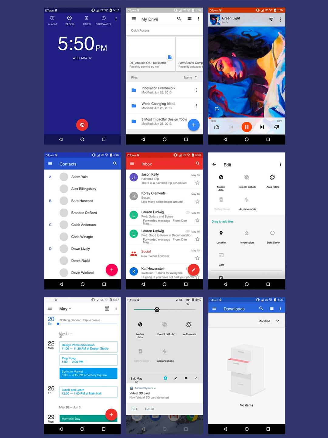 Android UI kit、安卓系统UI组件全套sketch源文件下载