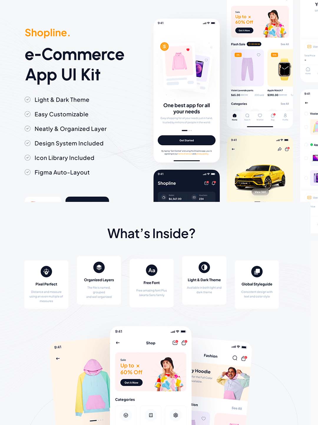 超简约外卖APP UI资源素材figma源文件，送餐app UI套件素材下载