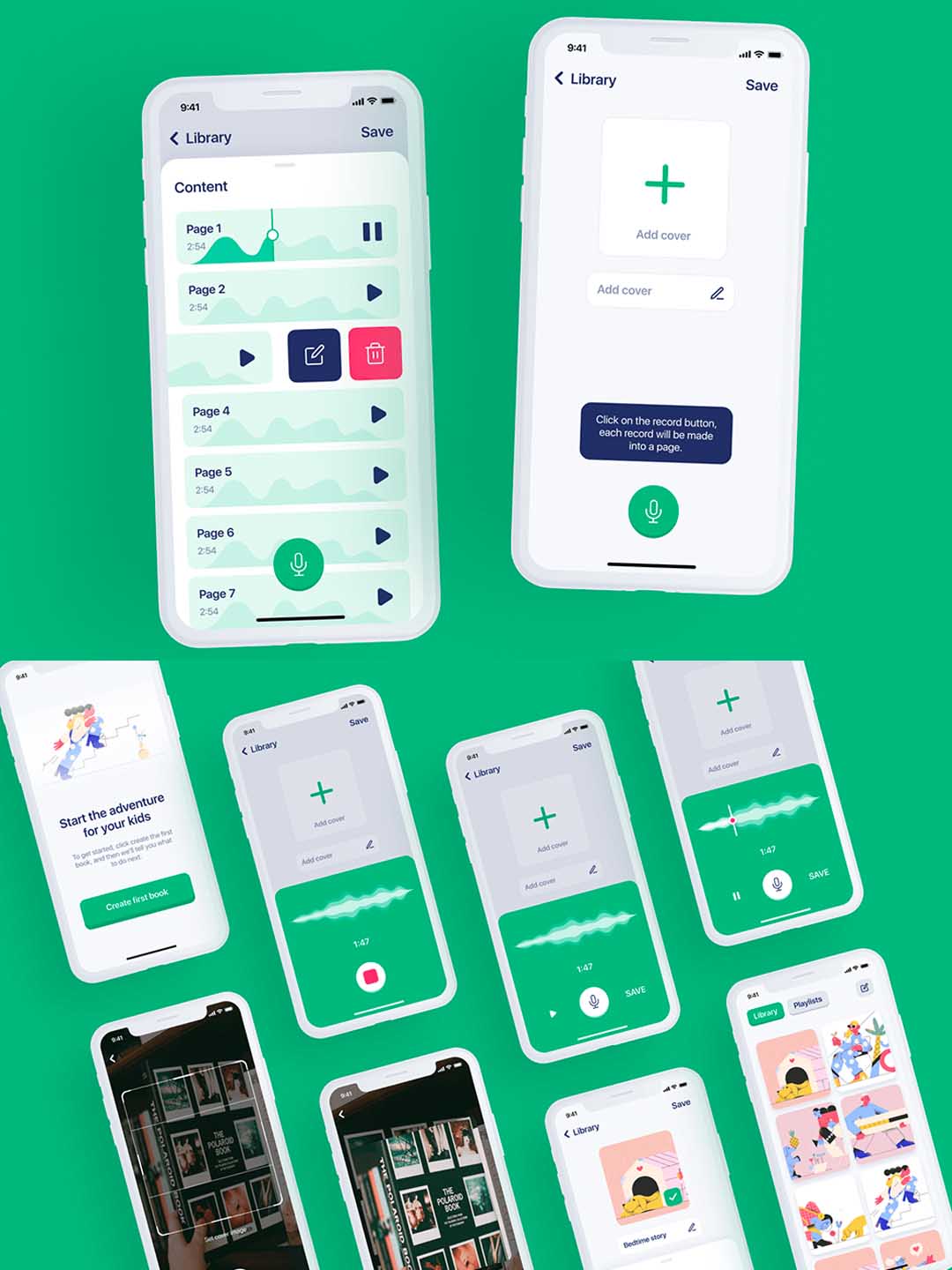 18页K12教育、儿童有声读物APP UI资源sketch,fig,studio源文件