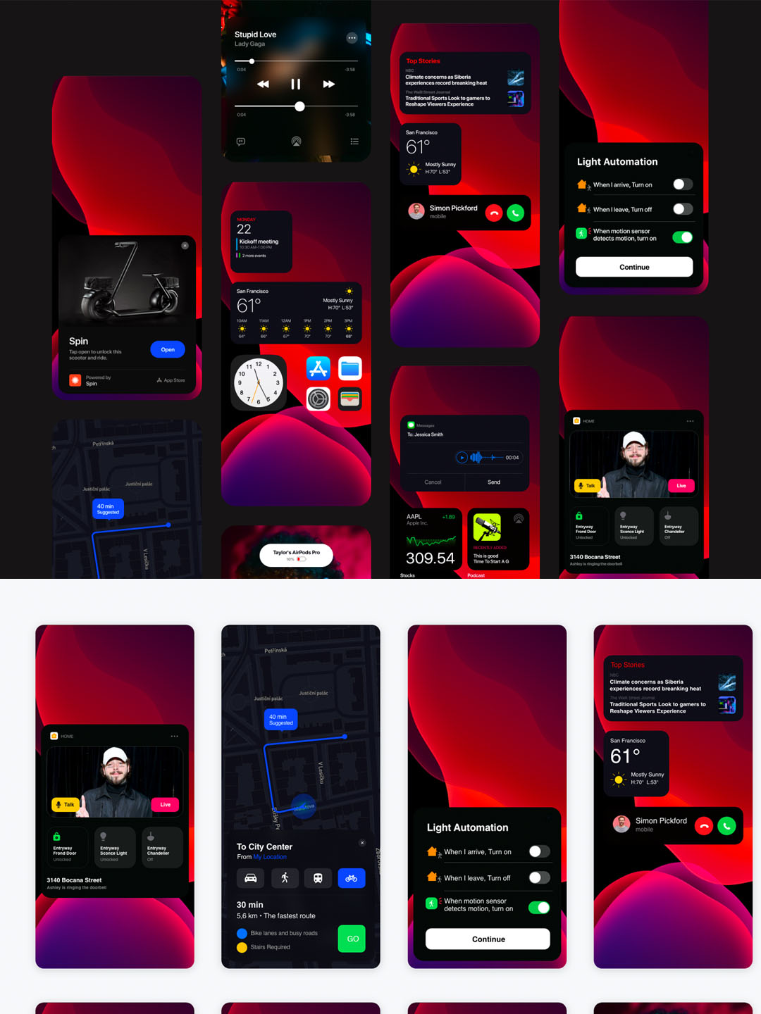 苹果IOS14 UI素材下载，iOS14 UI组件UI源文件xd源文件下载